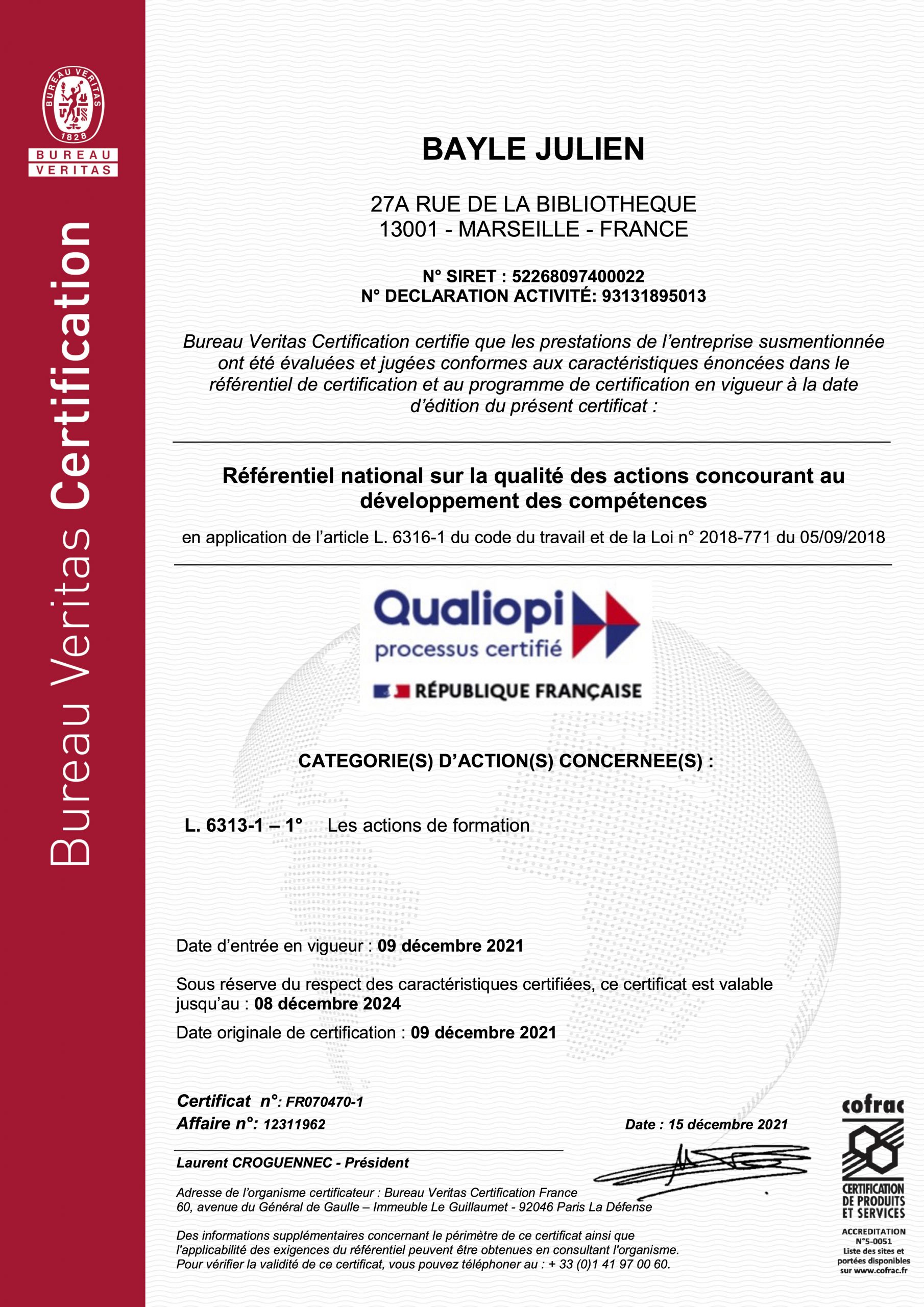 QUALIOPI – Structure Void